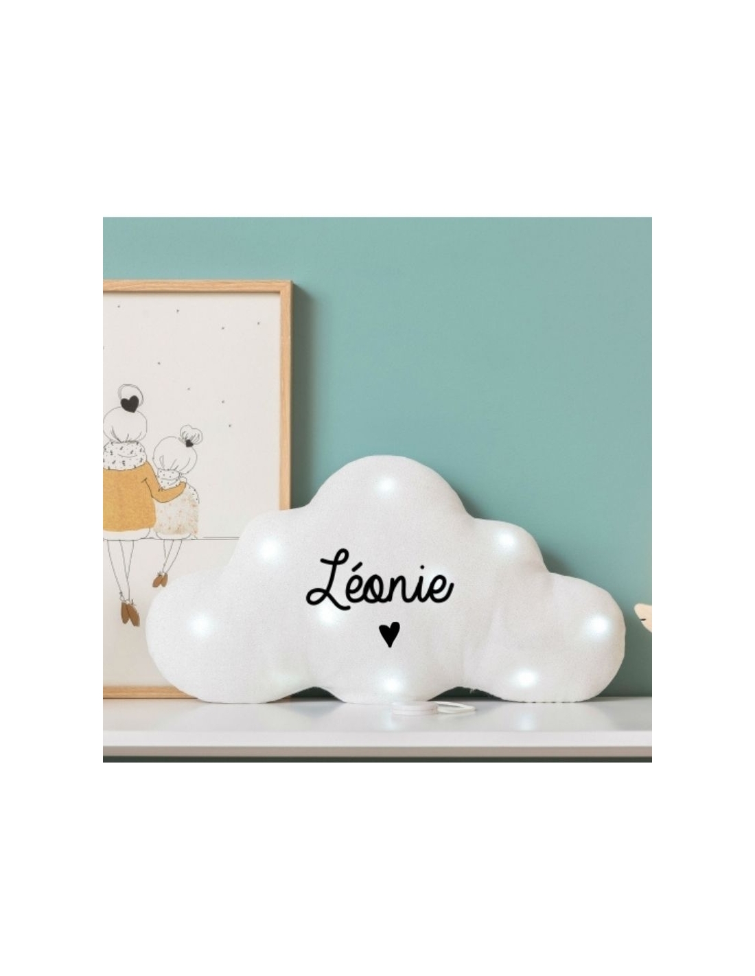 Veilleuse Nuage personnalisé | Nuage Lumineux Bebe