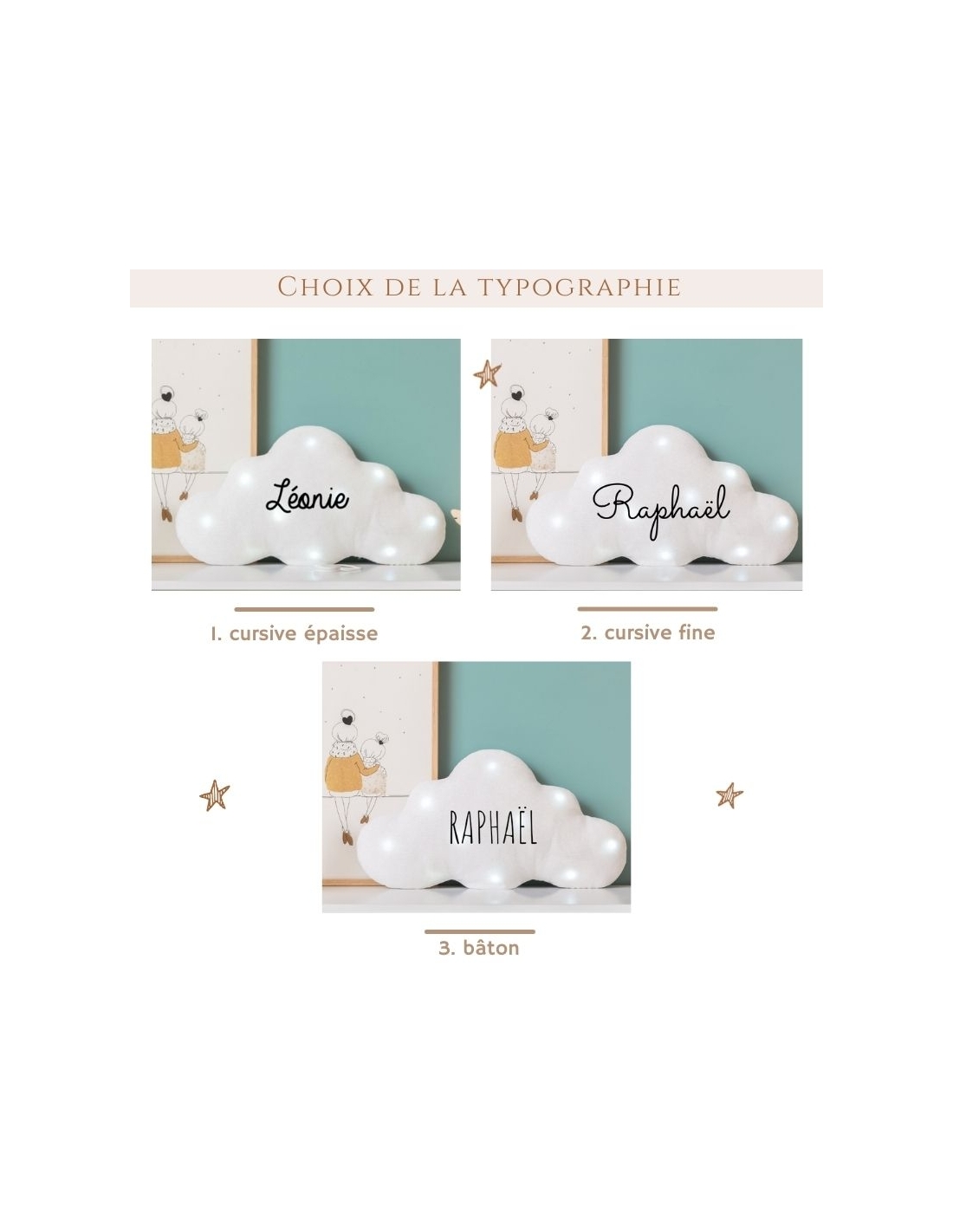 Veilleuses musicales nuages | Veilleuse bébé | Oh-lala Paris
